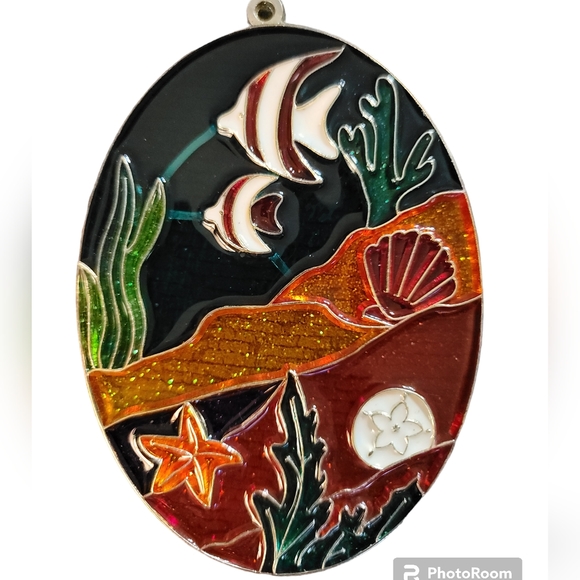 Hand Crafted | Holiday | Vintage 99s Handmade Stained Glass Colorful ...